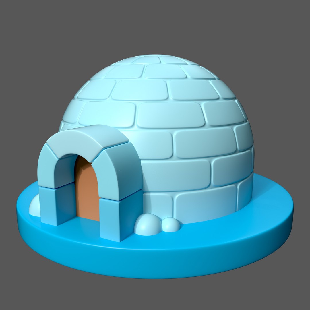 Cartoon Igloo House 3D Model - TurboSquid 2308908