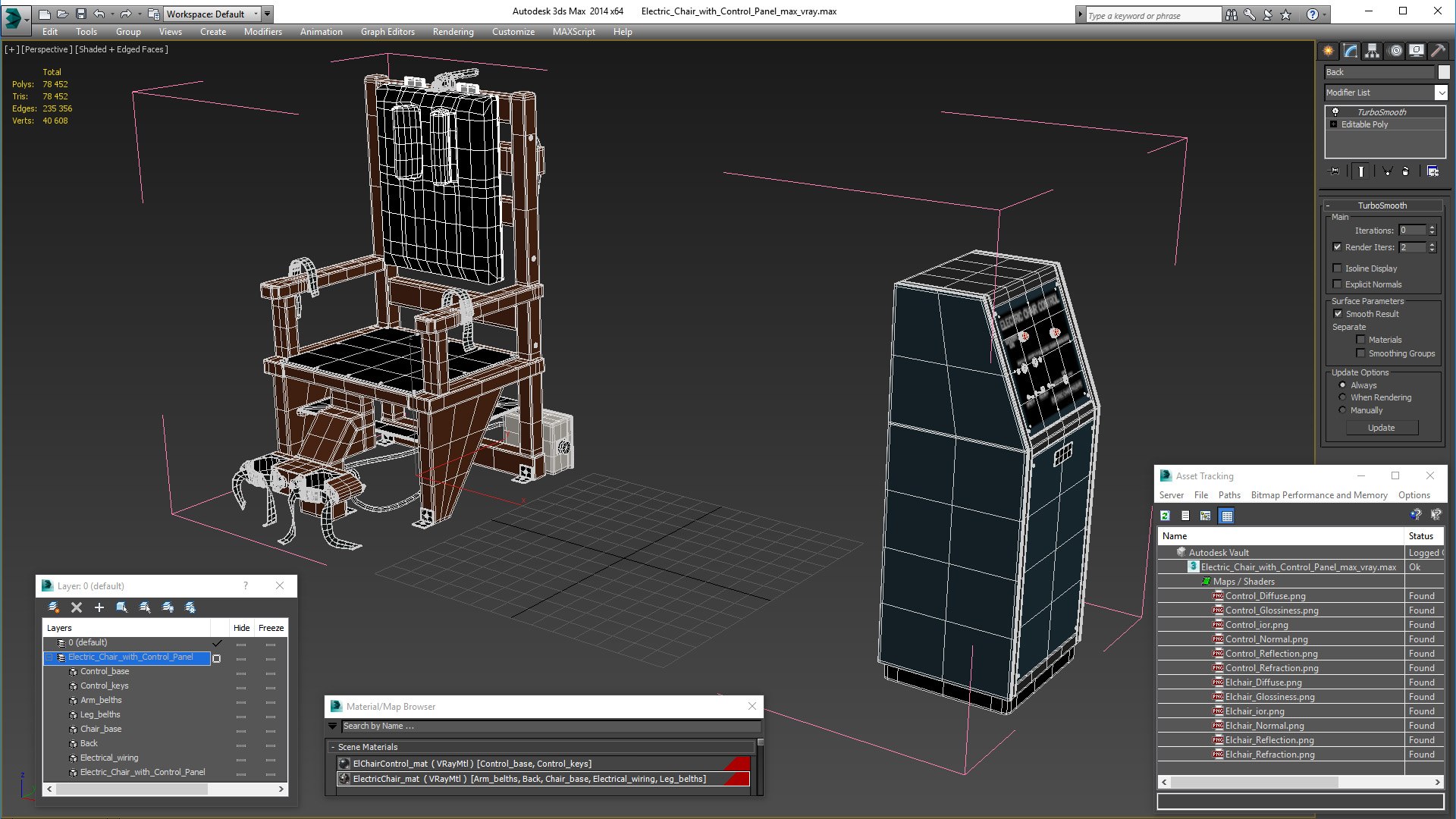 3D Electric Chair With Control Panel Model - TurboSquid 1723463