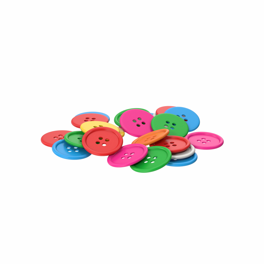3D Pile Of Cloth Buttons Model - TurboSquid 2139105