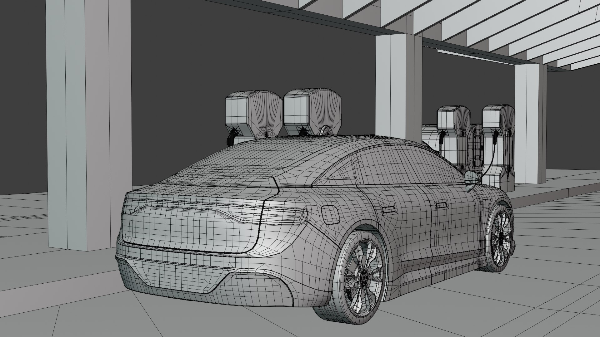 3D Charging Station With Nio And Luxeed Model - TurboSquid 2261190