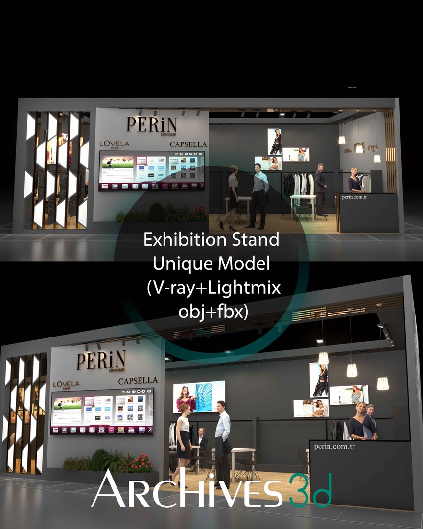 modelo 3d Exhibition Stand Model - Vray-Lightmix - TurboSquid 2030730