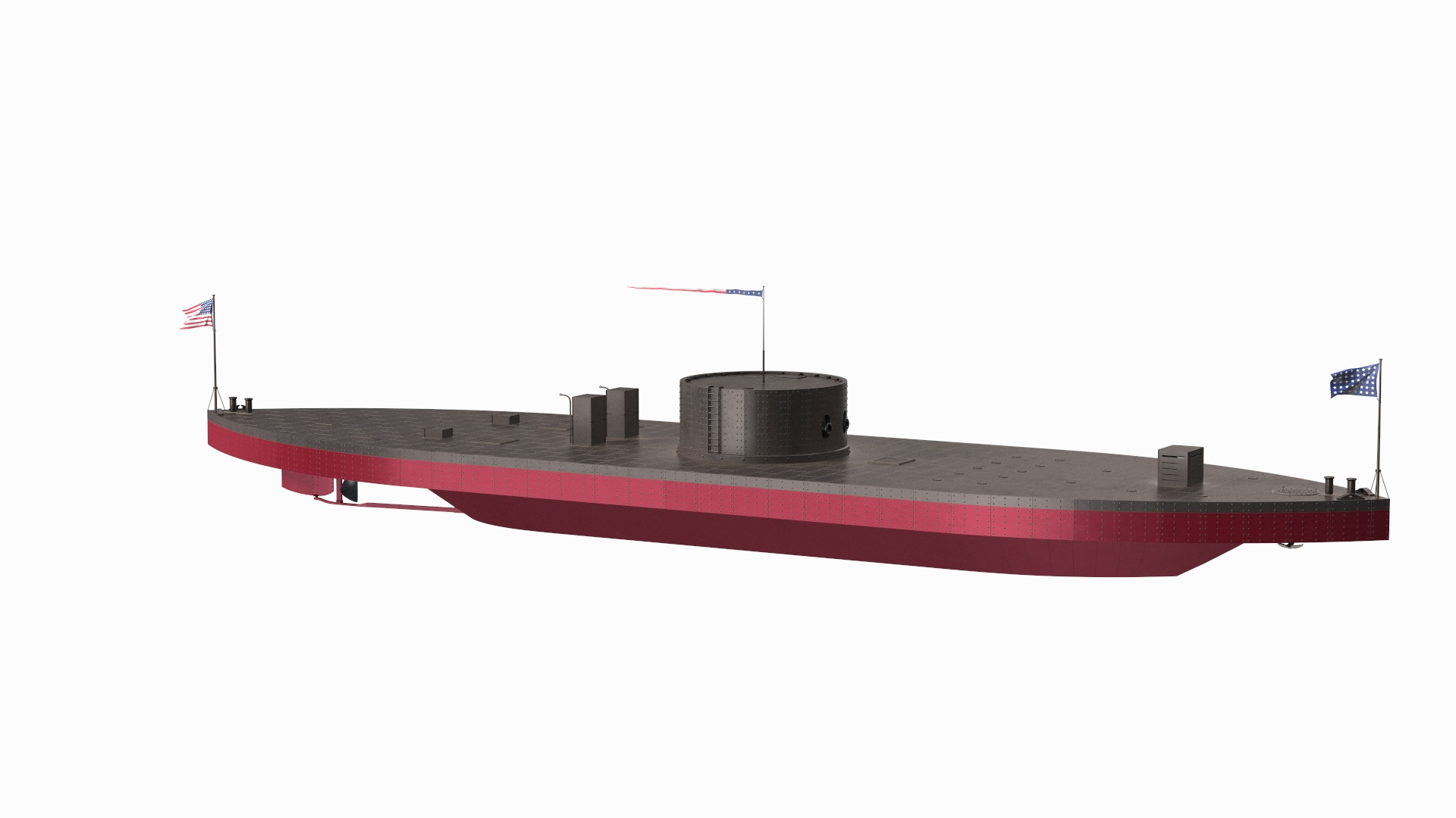 USS Monitor New 3D - TurboSquid 2210696