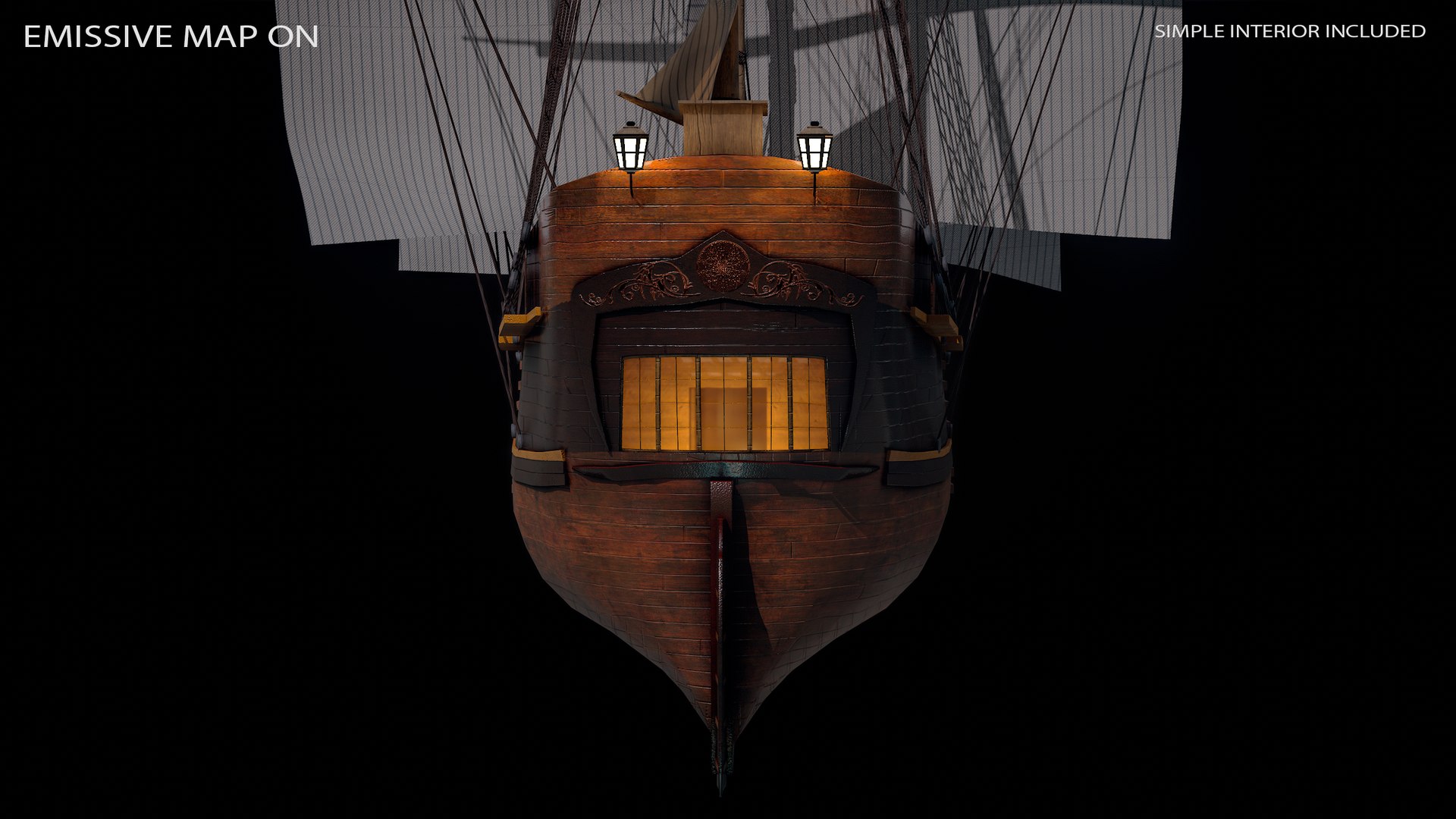 Full-Rigged Merchant Sailing Ship PBR 3D Model - TurboSquid 2065800