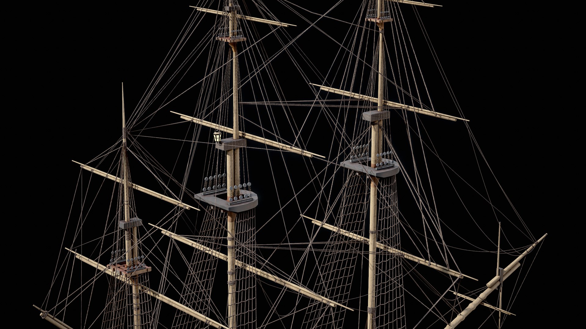 Full-Rigged Merchant Sailing Ship PBR 3D Model - TurboSquid 2065800