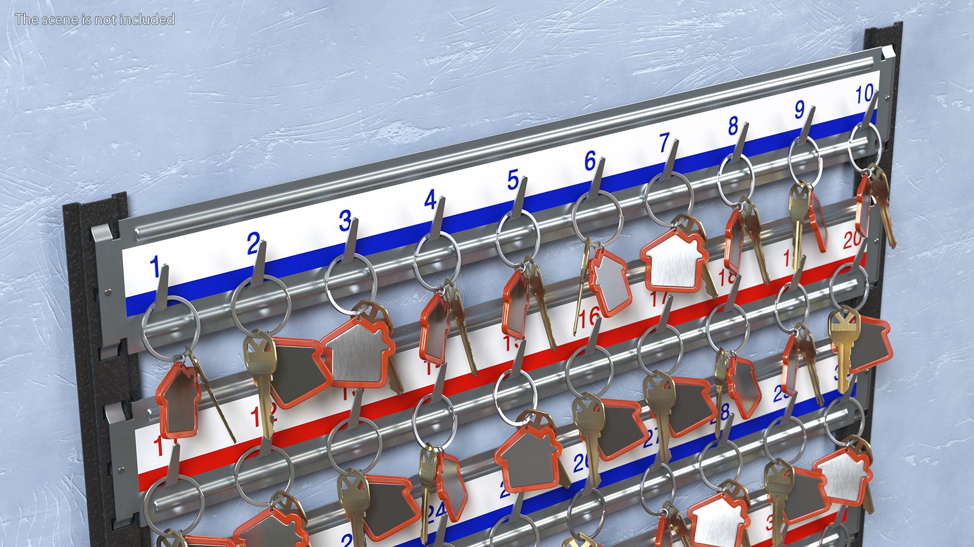 3D Industrial Key Rack With Keys - TurboSquid 1828124