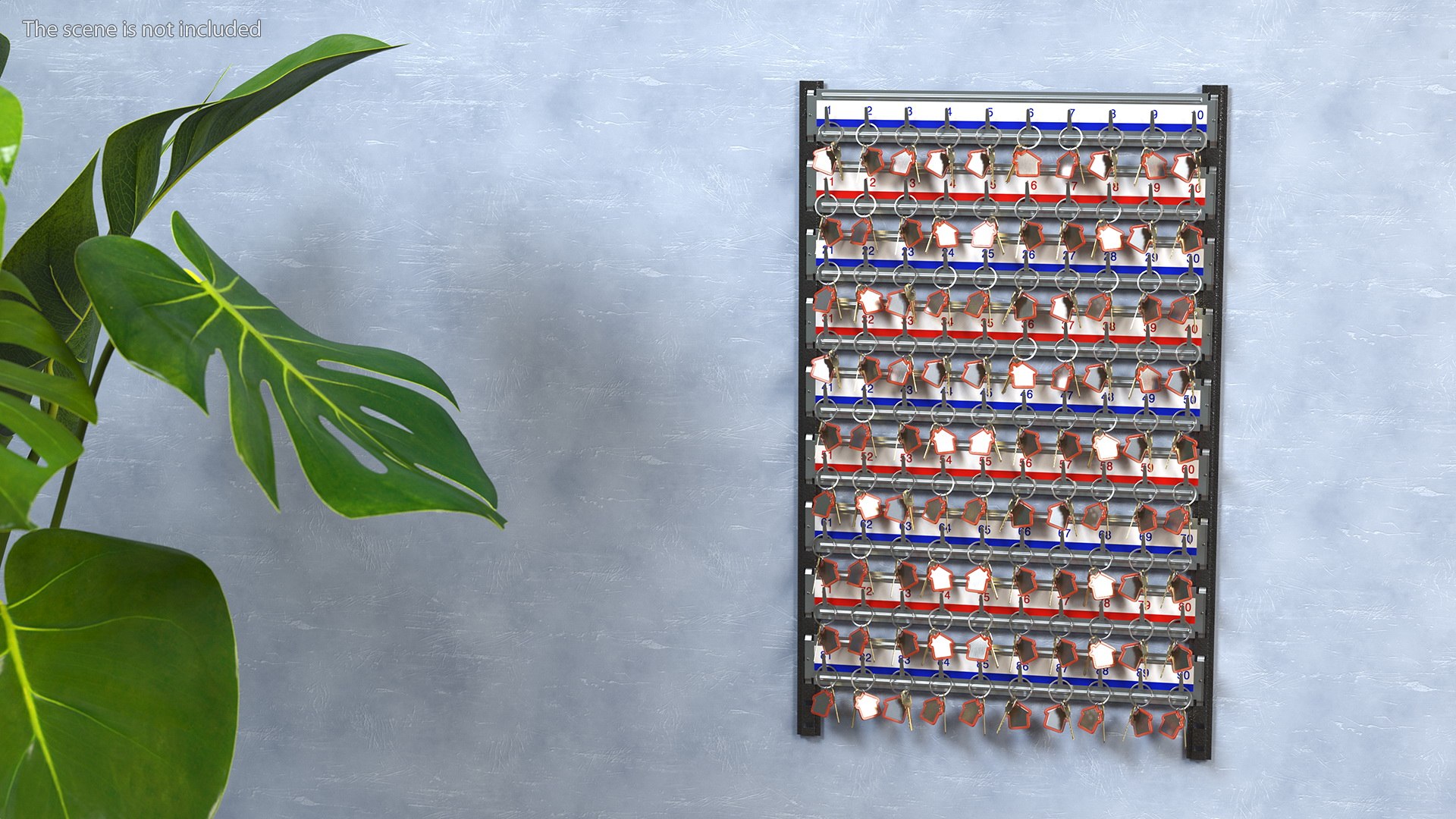 3D Industrial Key Rack With Keys - TurboSquid 1828124