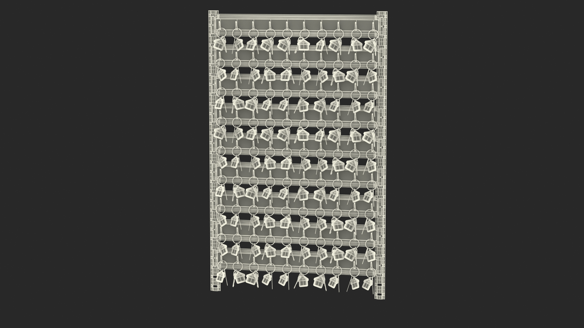 3D Industrial Key Rack With Keys - TurboSquid 1828124