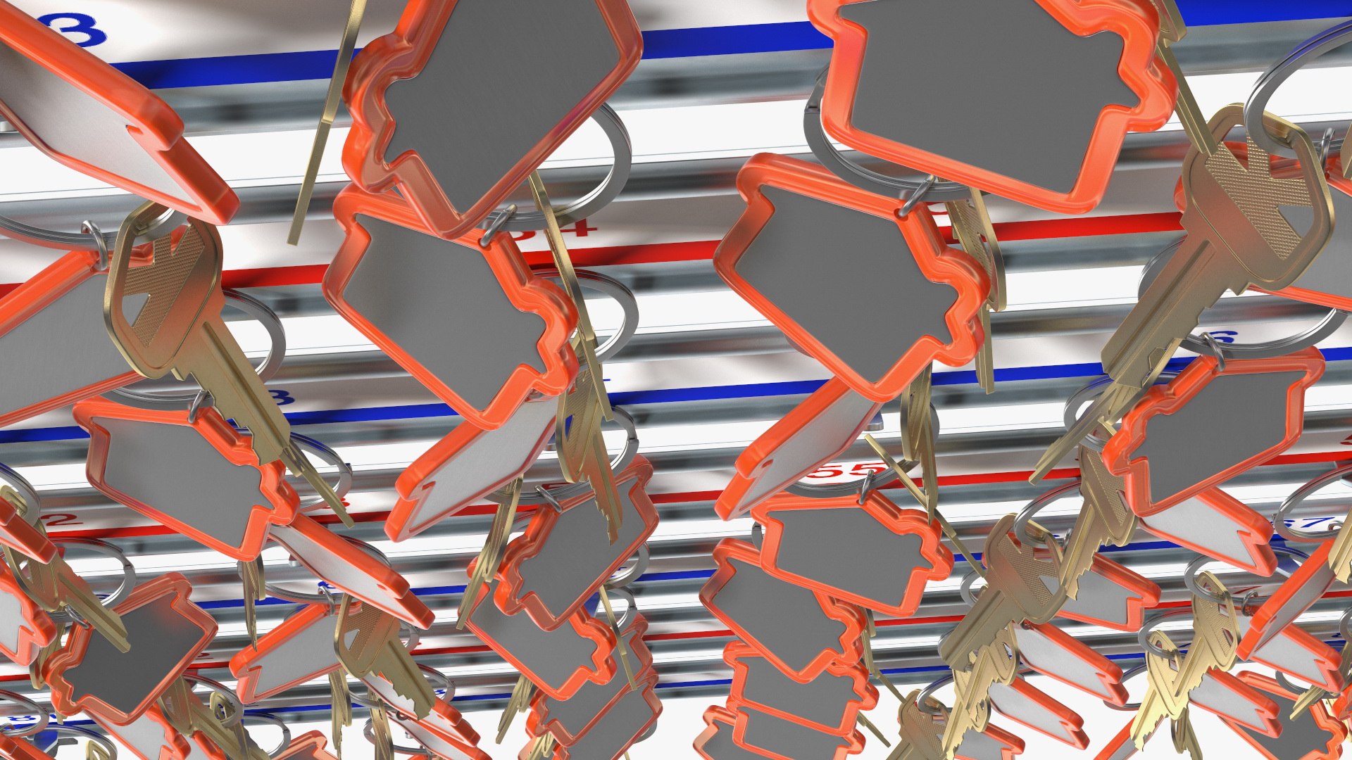 3D Industrial Key Rack With Keys - TurboSquid 1828124