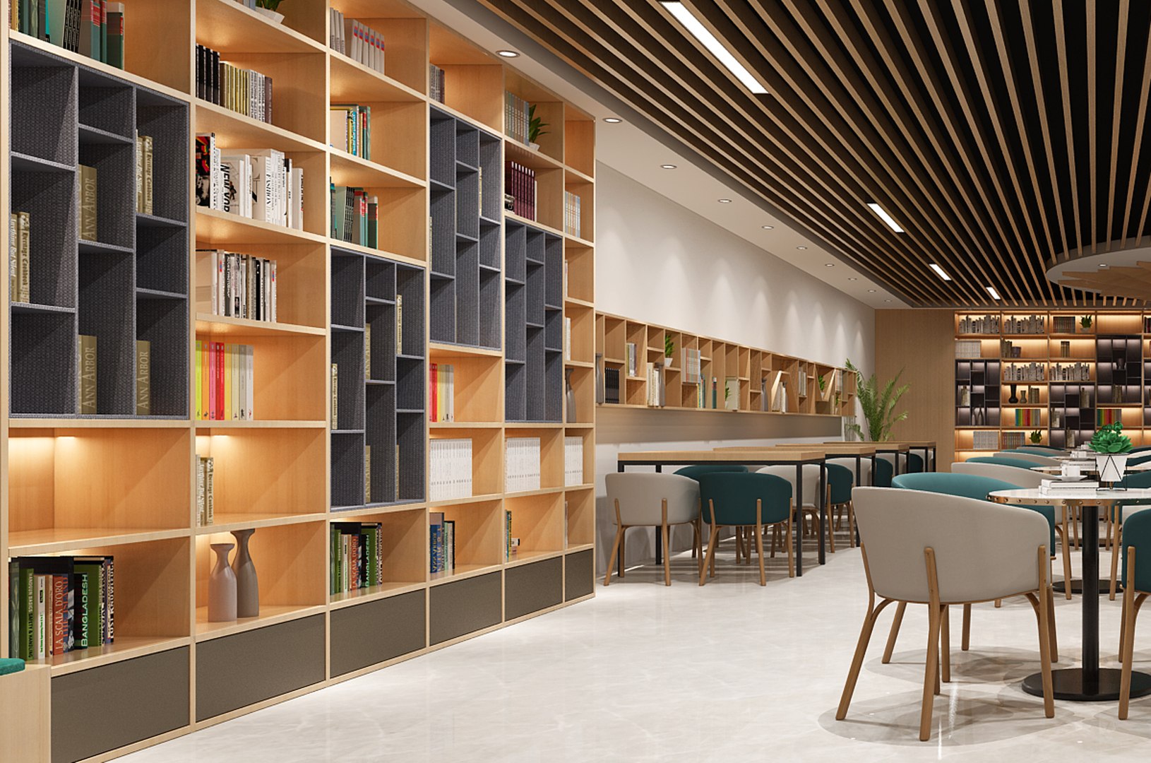 Modern Bookstore Library Model 3D model - TurboSquid 2061235