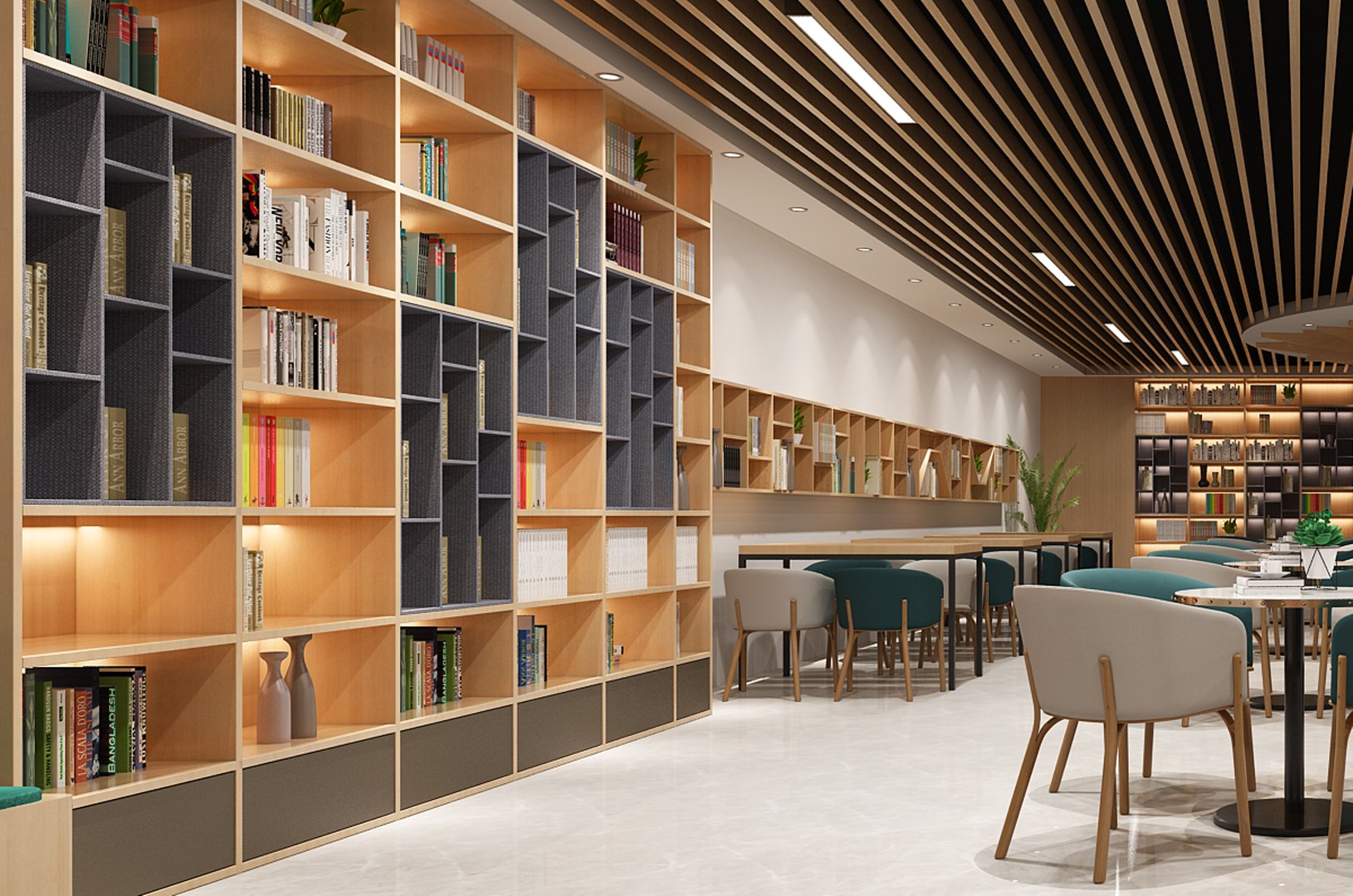 Modern Bookstore Library Model 3D model - TurboSquid 2061235