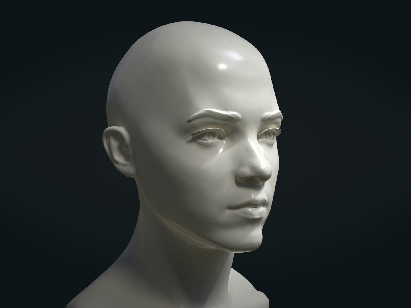 3D girl head - TurboSquid 1274842