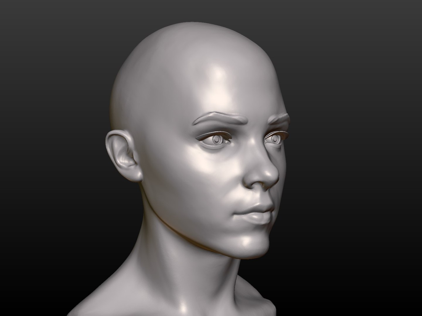 3D girl head - TurboSquid 1274842