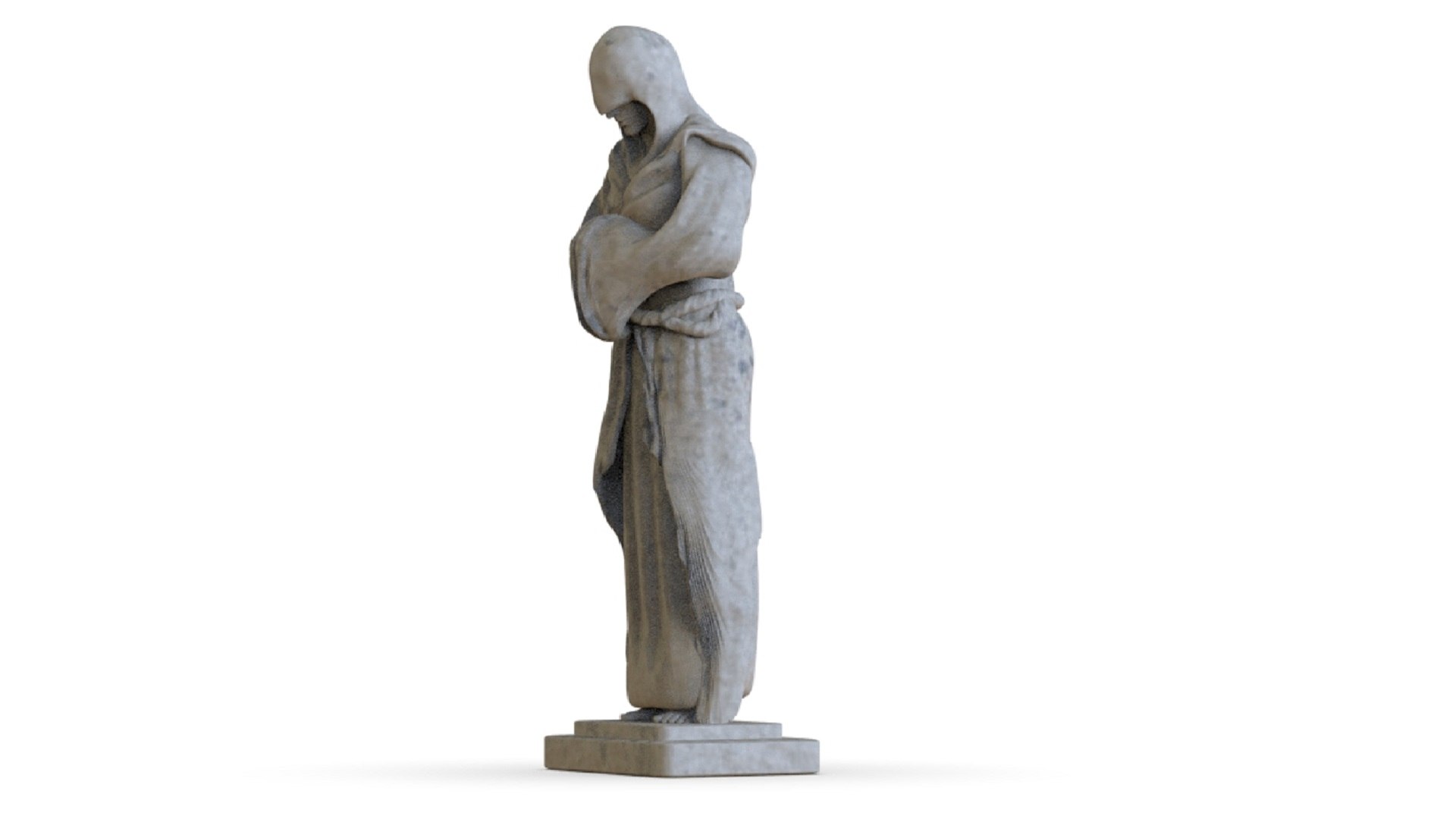 Monk Statue 3D - TurboSquid 2019754