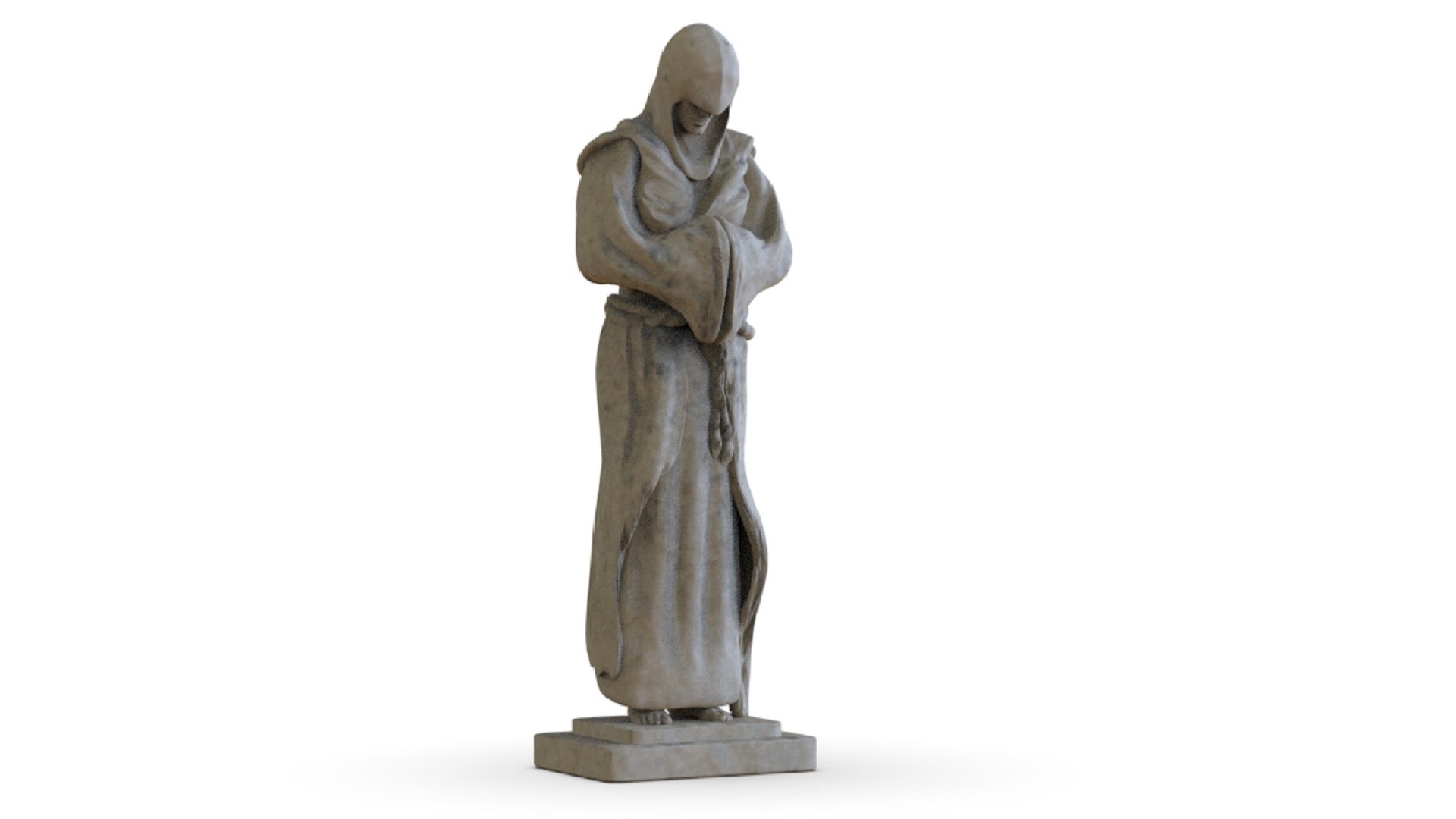 Monk Statue 3D - TurboSquid 2019754