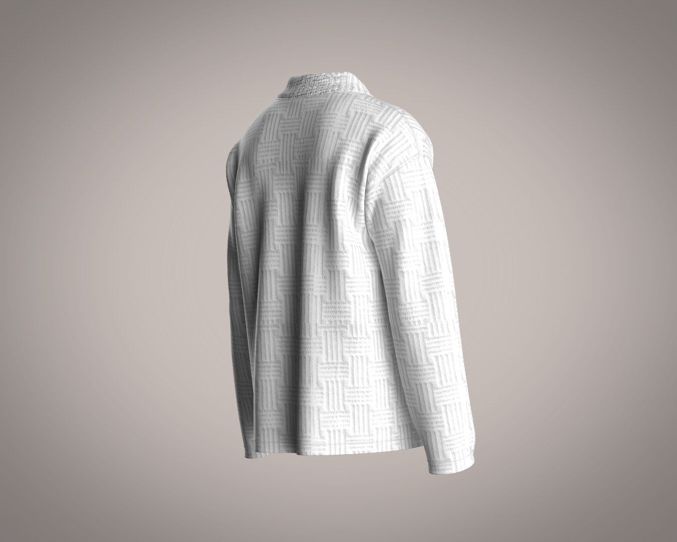 3D Mens Shawl Neck Sweatshirt With Texture Fabric Model - TurboSquid ...