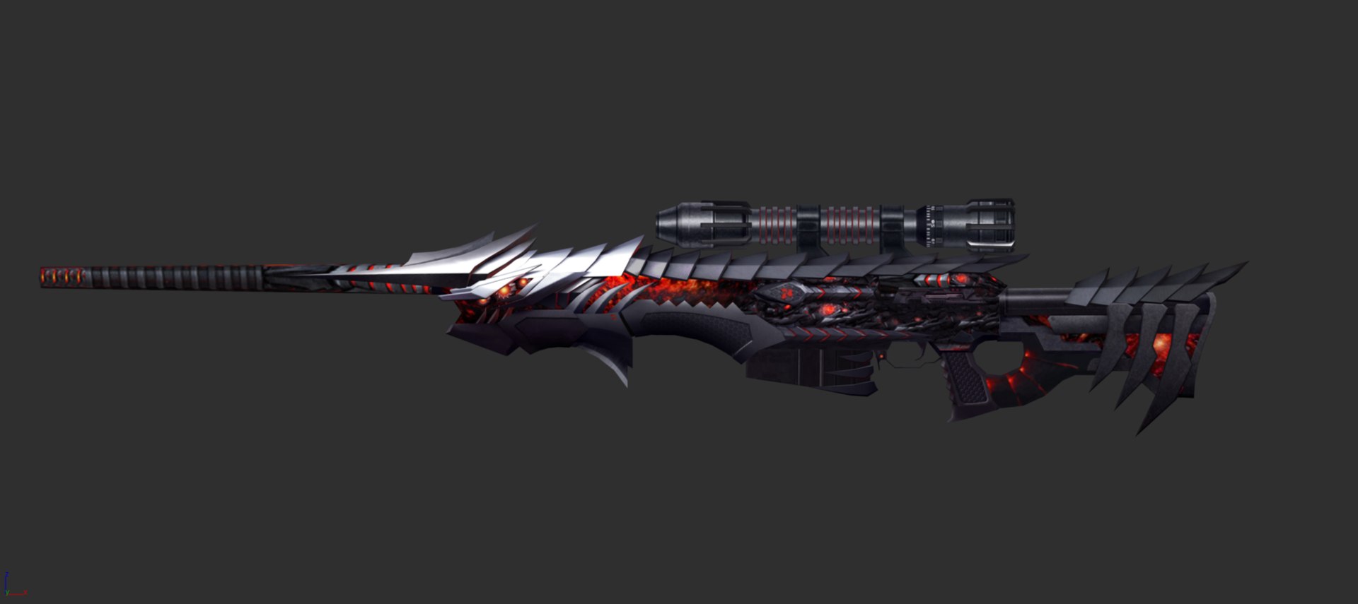 Gun AWP Born Beast Handpainted Game Asset 3D model - TurboSquid 2101302