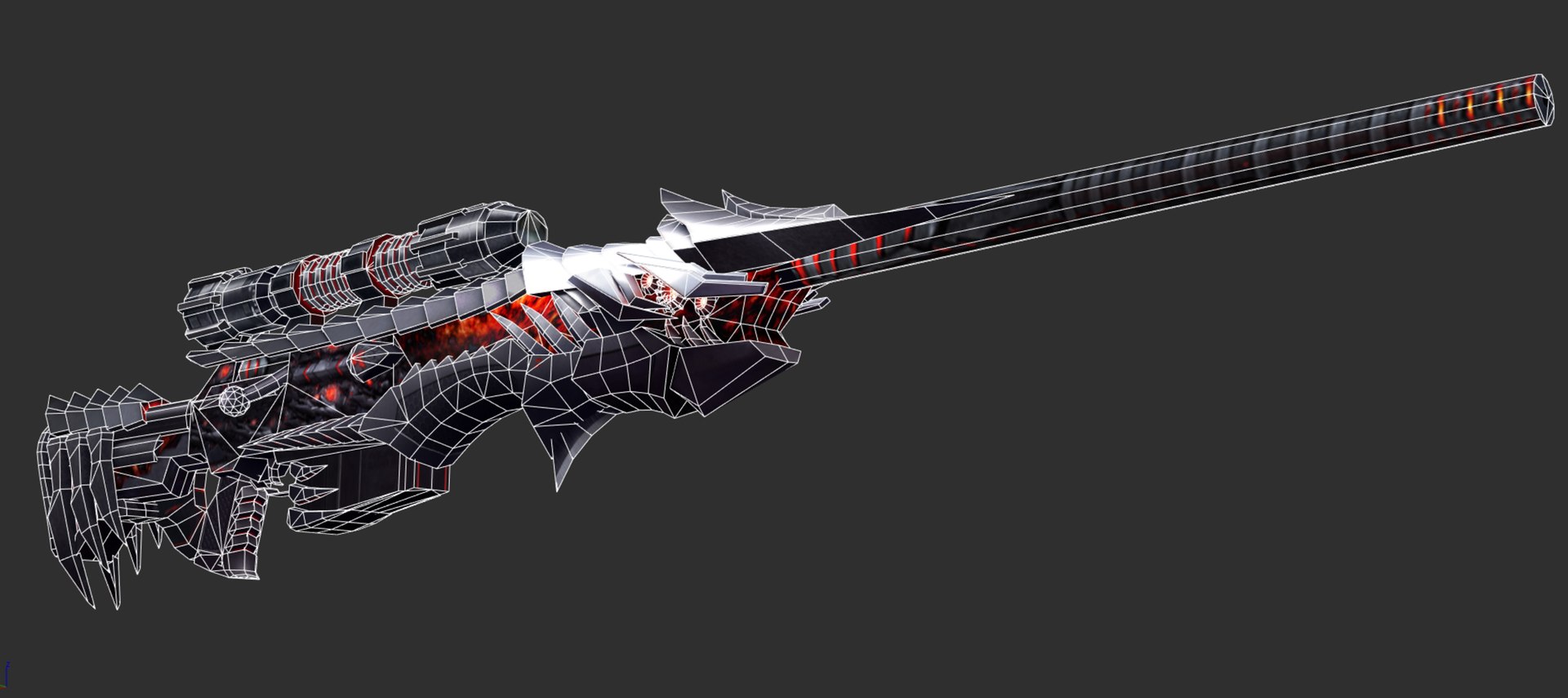 Gun AWP Born Beast Handpainted Game Asset 3D model - TurboSquid 2101302