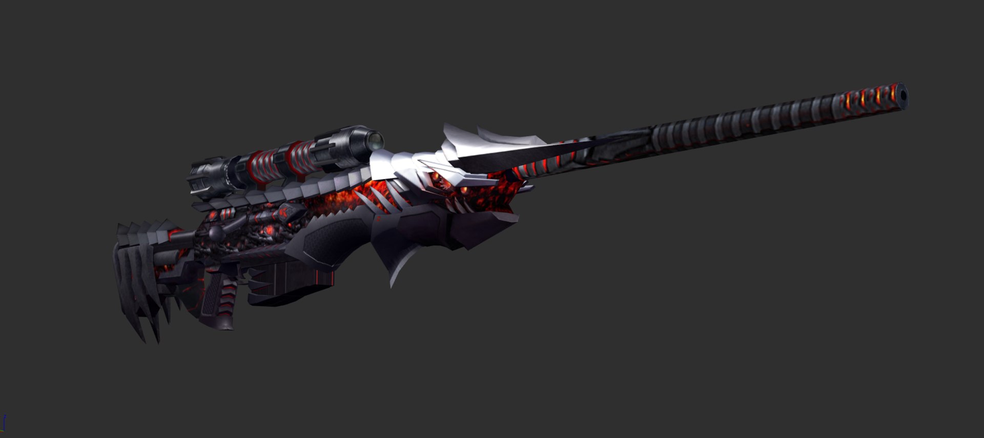 Gun AWP Born Beast Handpainted Game Asset 3D model - TurboSquid 2101302
