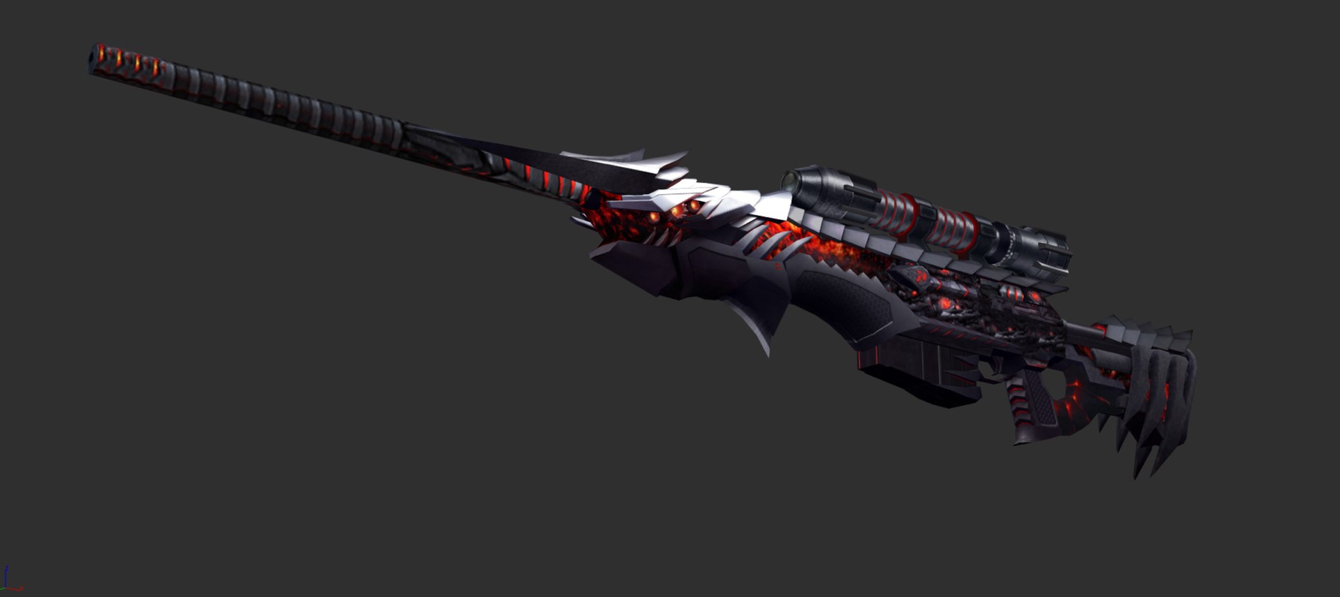 Gun AWP Born Beast Handpainted Game Asset 3D model - TurboSquid 2101302