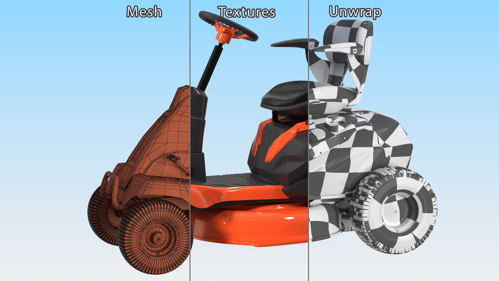 3D Mobile Lawn-Mower Orange Model - TurboSquid 2189633