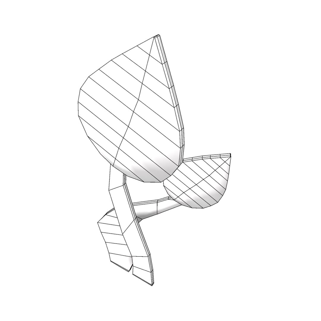 cartoon tree 3d obj