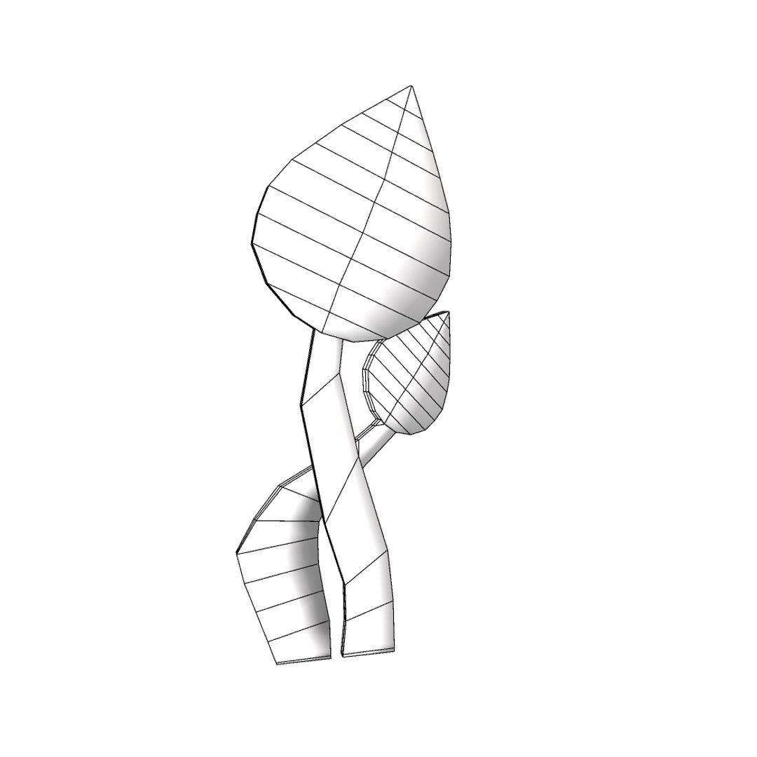 cartoon tree 3d obj