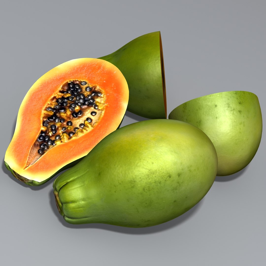 Papaya Sliced 3d Obj