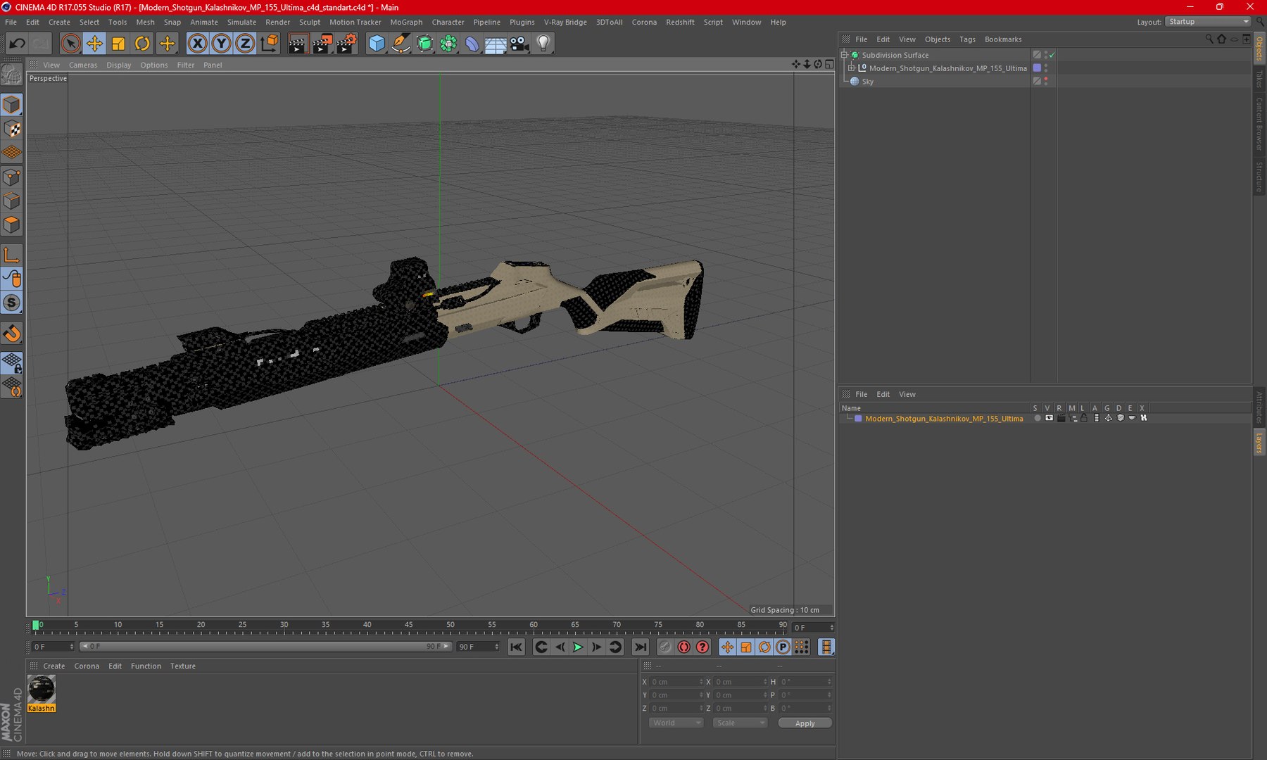 3D Modern Shotgun Kalashnikov MP 155 Ultima model - TurboSquid 2101468