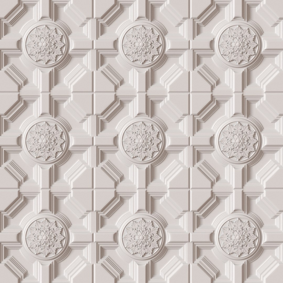3d Decorative Ceiling Tile Model