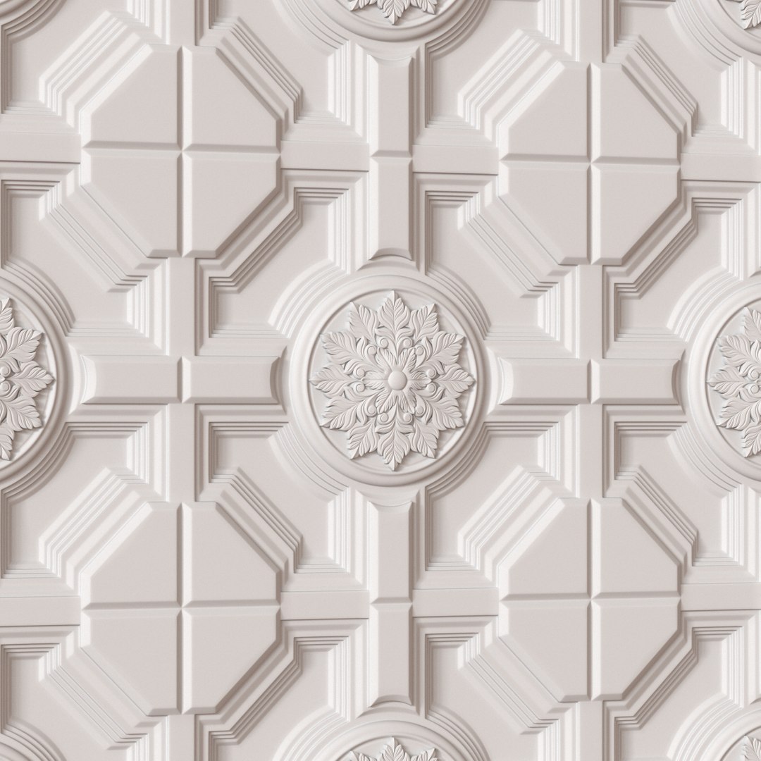 3d Decorative Ceiling Tile Model