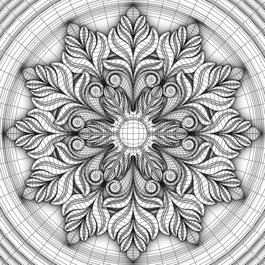 3d Decorative Ceiling Tile Model