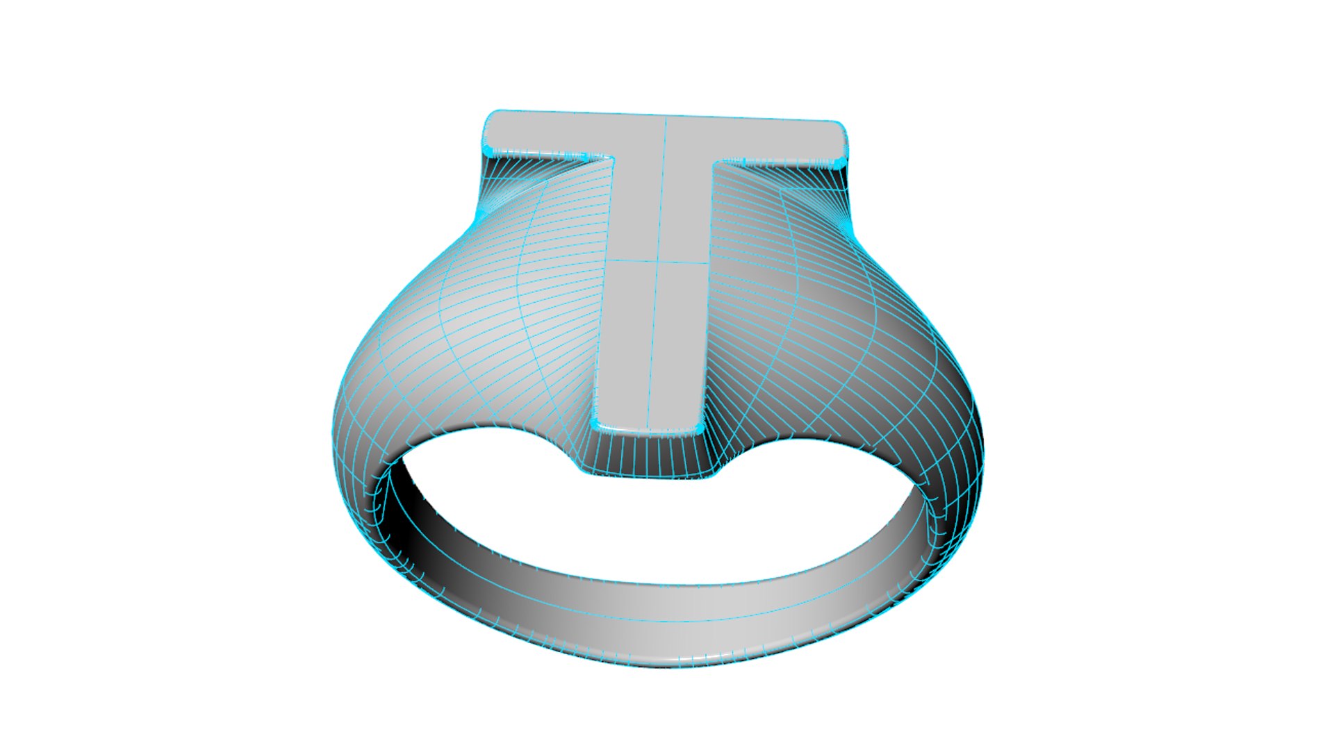 Alphabet Signet Ring T 3D - TurboSquid 2088426