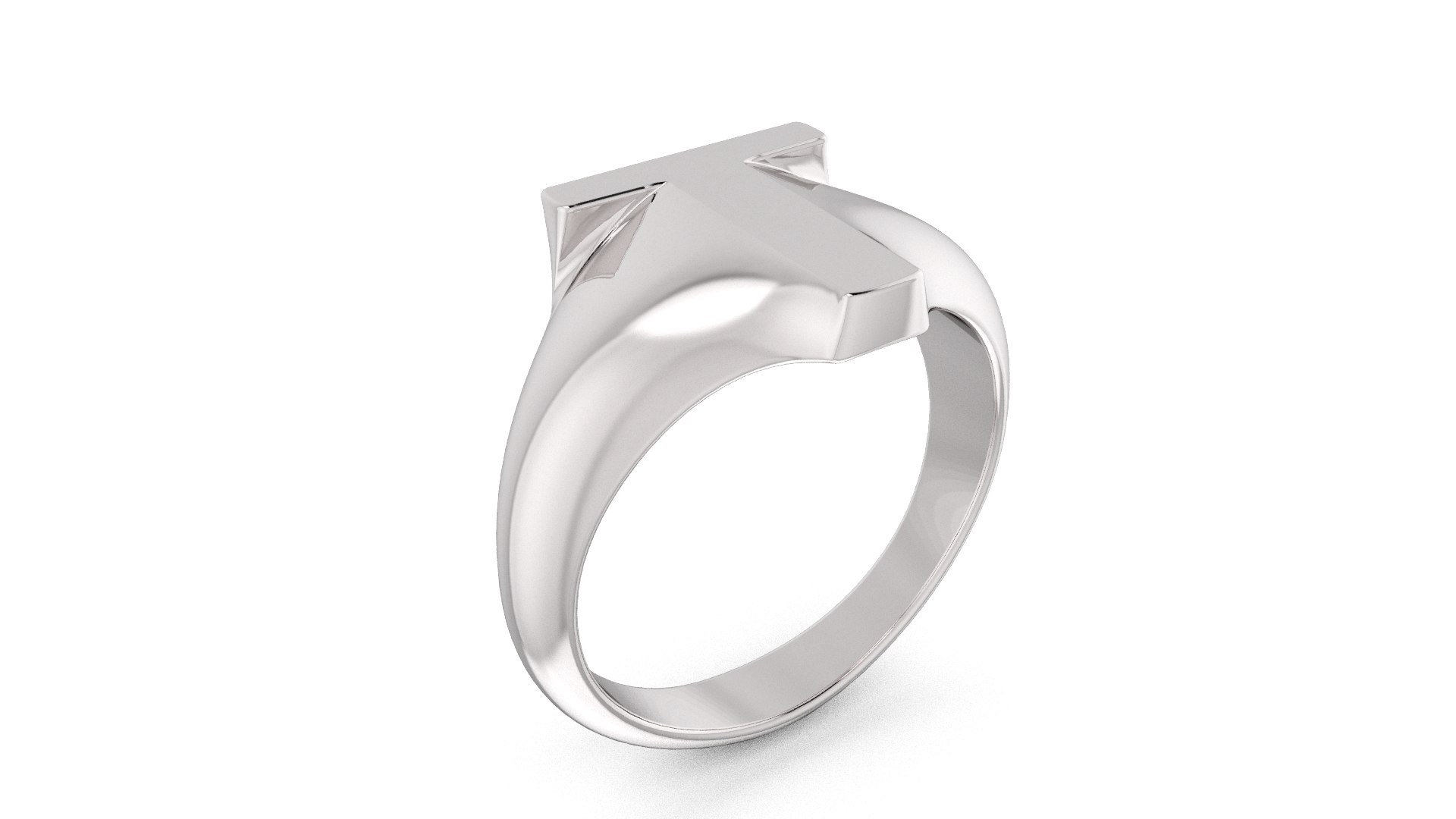 Alphabet Signet Ring T 3D - TurboSquid 2088426