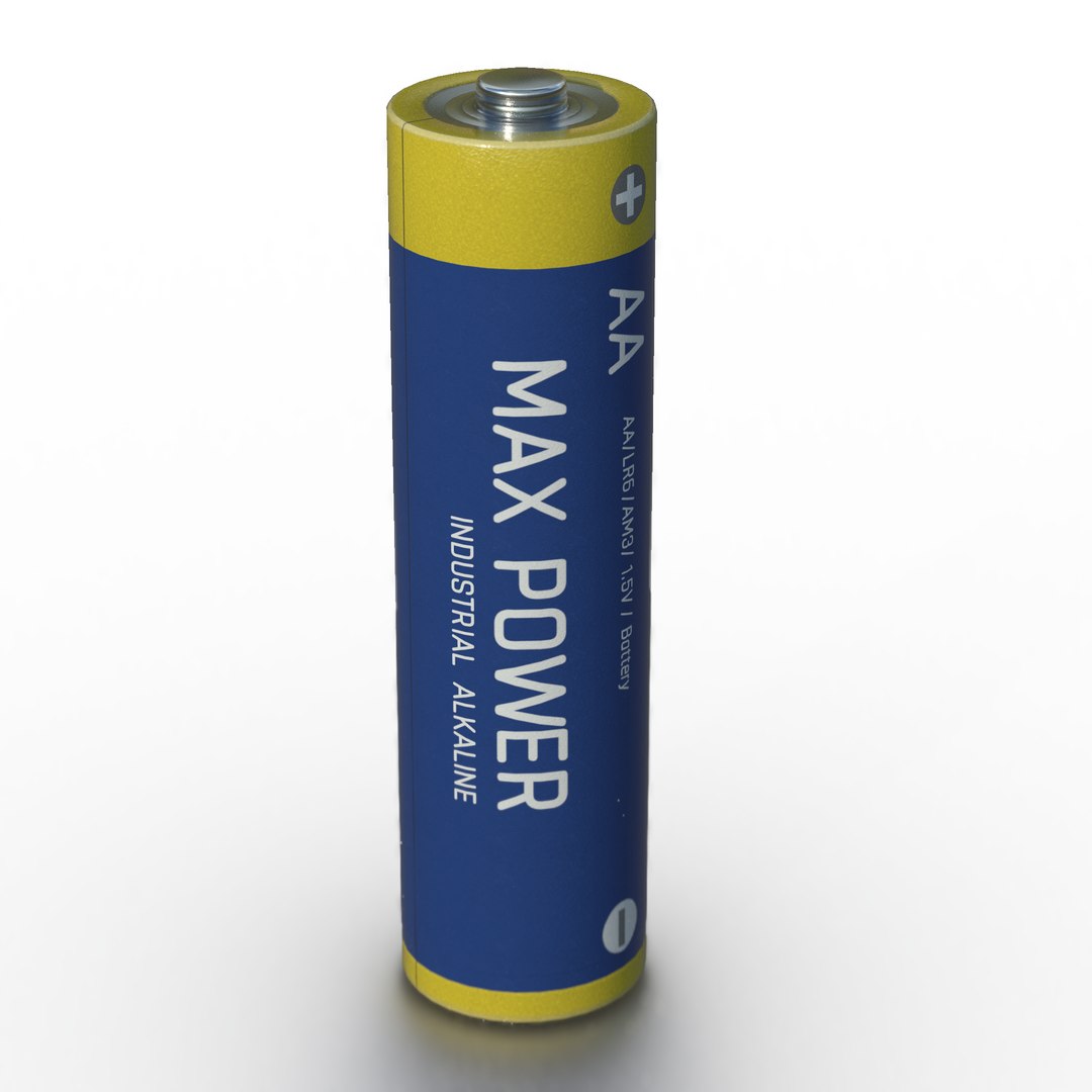 3D Model AA Alkaline Batteries - TurboSquid 2025177