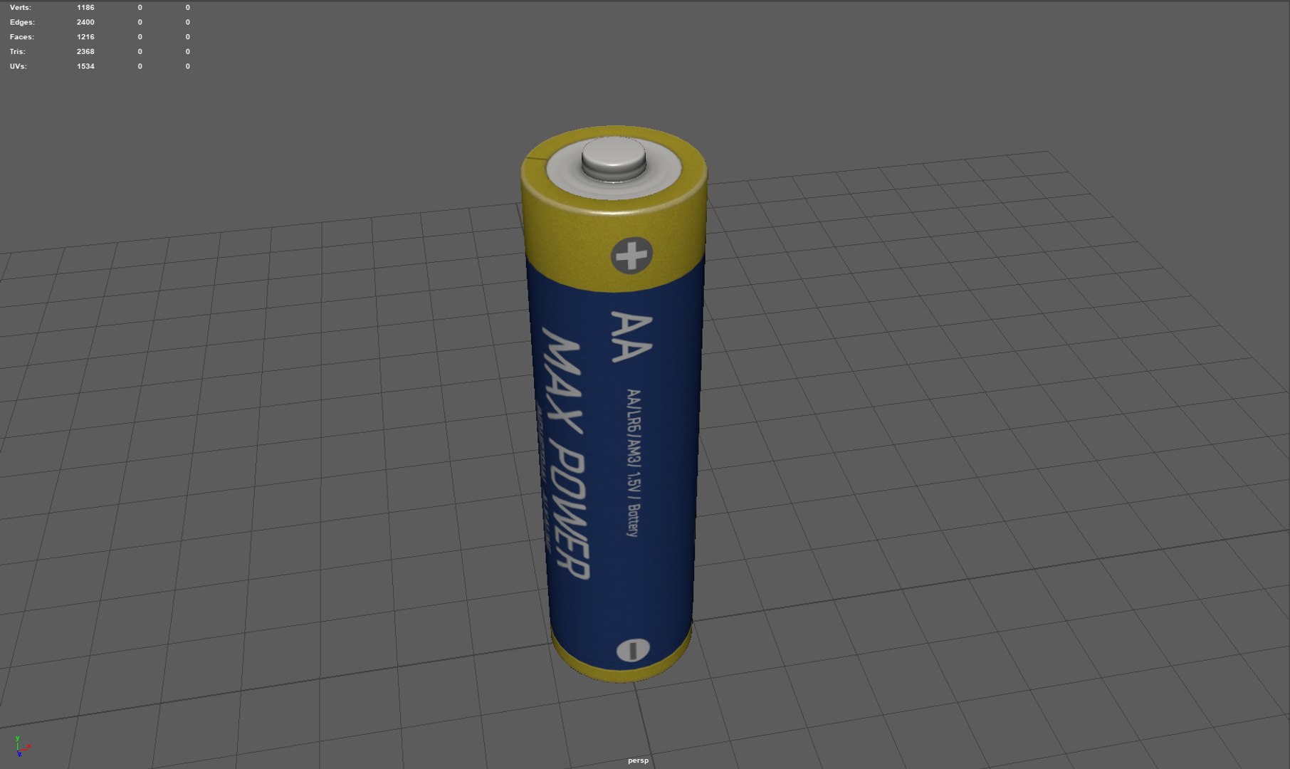 3D Model AA Alkaline Batteries - TurboSquid 2025177