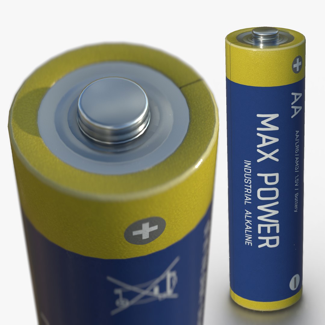 3D model AA alkaline batteries - TurboSquid 2025177