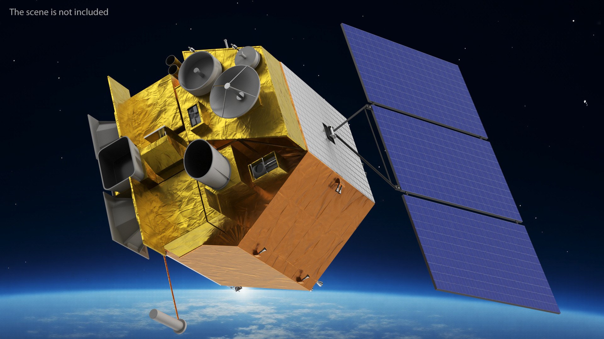 Satellite Spacecraft Display Case 3D Model - TurboSquid 2376318