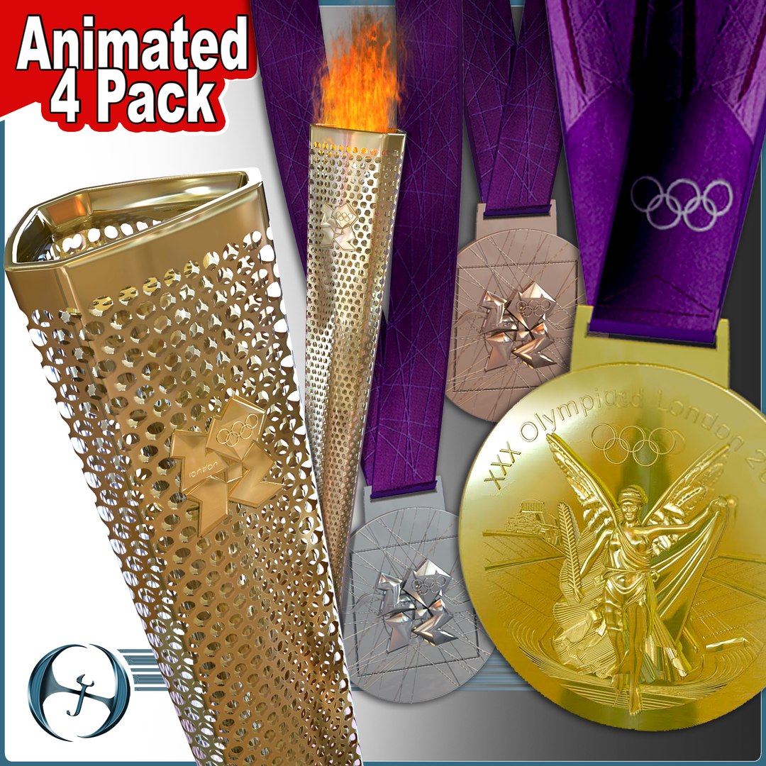 2012 olympics torch medals 3d 3ds