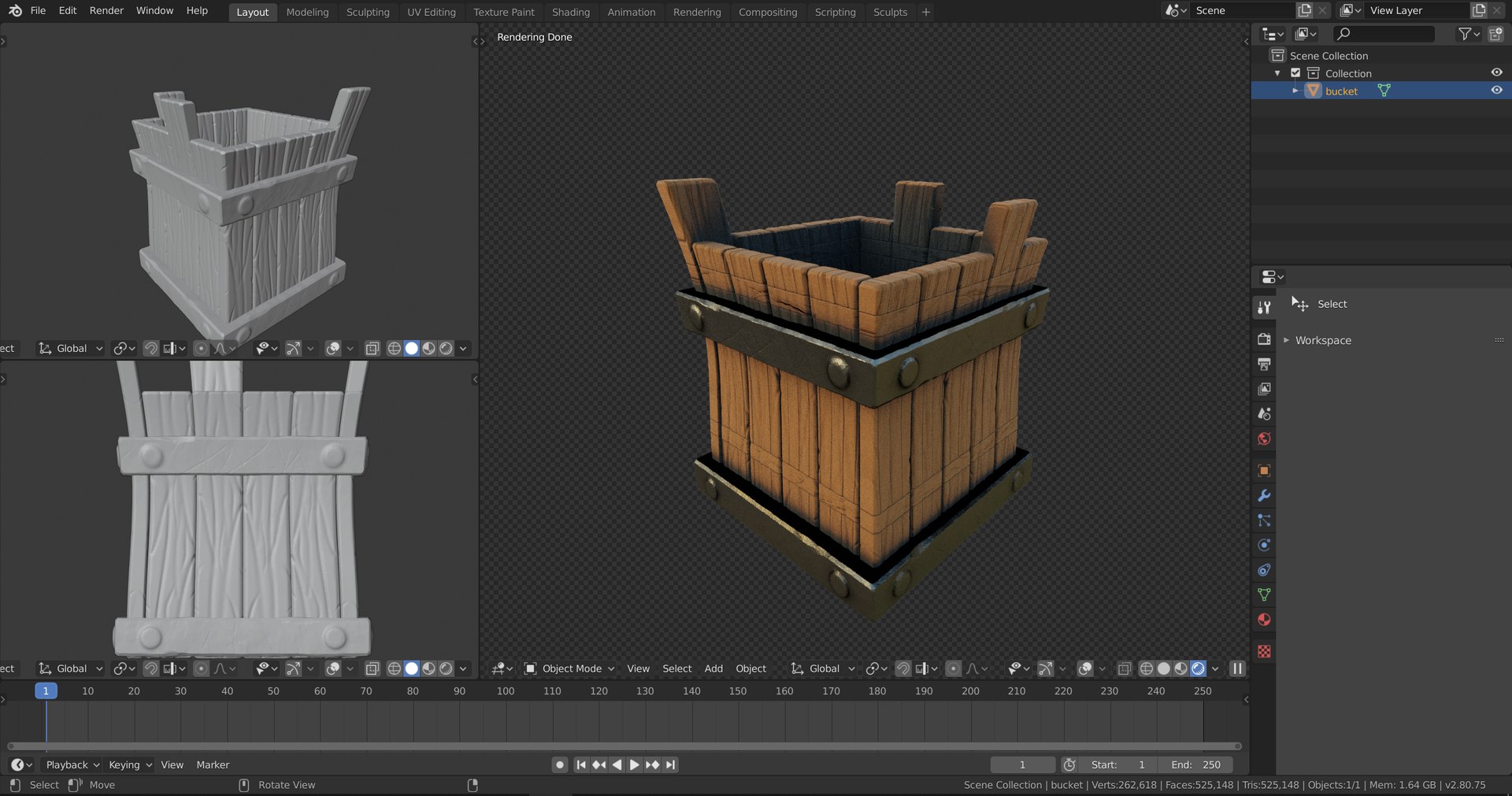 3D Stylized Bucket Model - TurboSquid 1432937