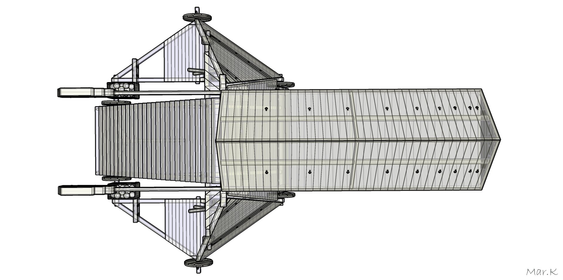 3d Leonardo Da Siege Machine Model