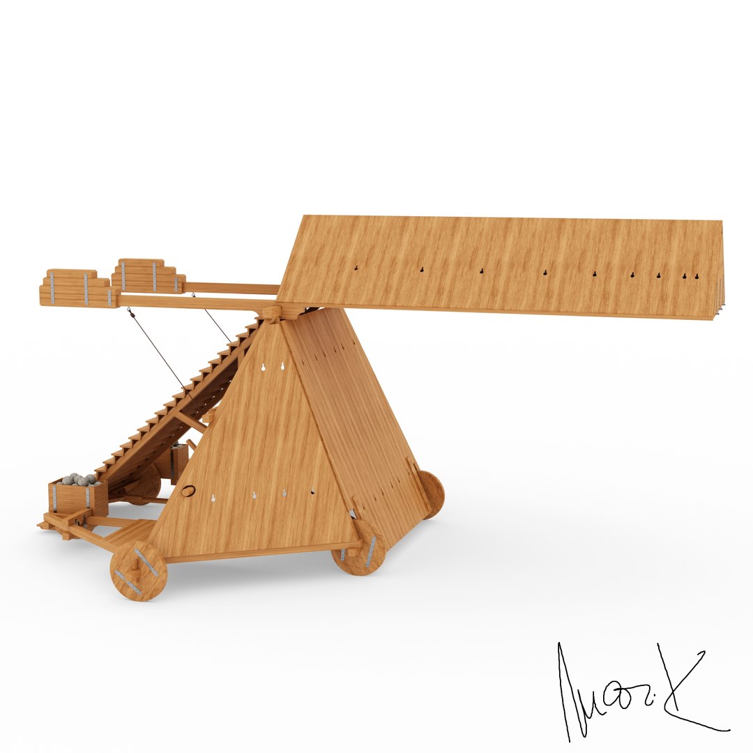 3d Leonardo Da Siege Machine Model