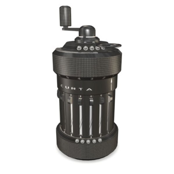 3d model curta mechanical calculator