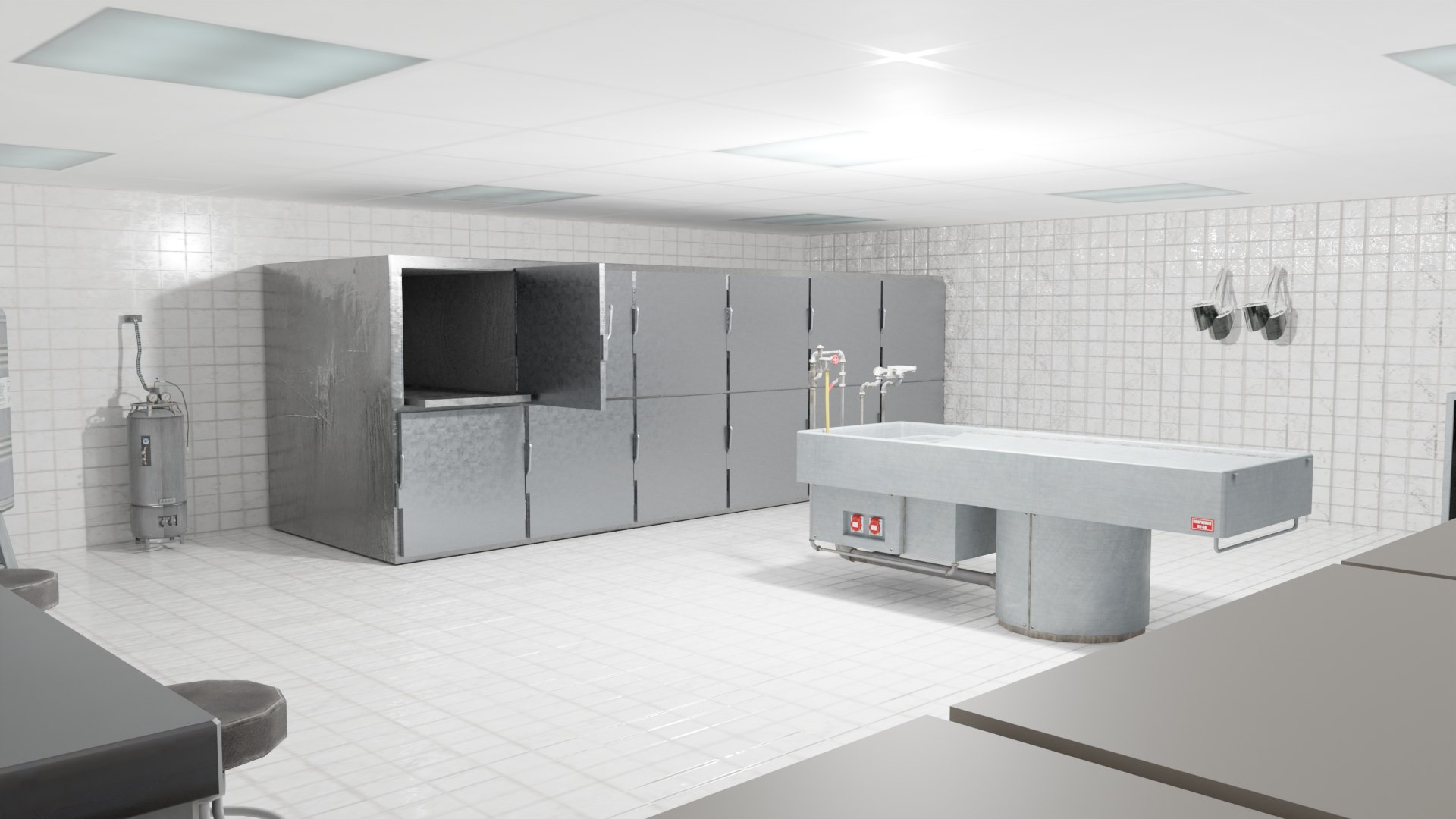 3D Modular Morgue With PBR Materials Low-poly Model - TurboSquid 1956497