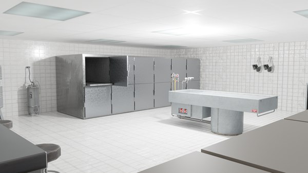 modelo 3d Modular Morgue With PBR Materials Low-poly - TurboSquid 1956497