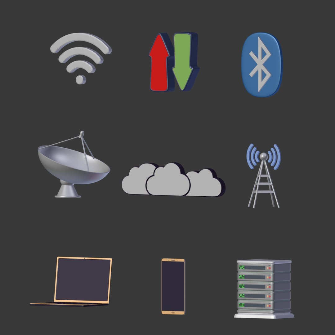 3D Cartoon Signs Icons Pack Model - TurboSquid 1804715