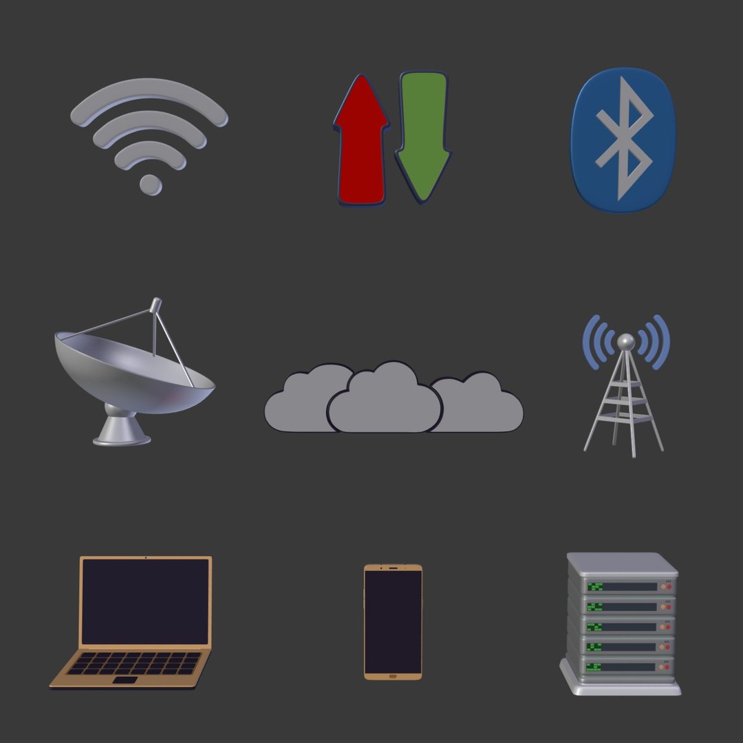 3D Cartoon Signs Icons Pack Model - TurboSquid 1804715