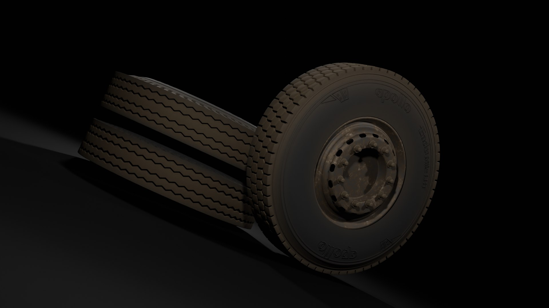Free Dirty Tires 3D - TurboSquid 2108106