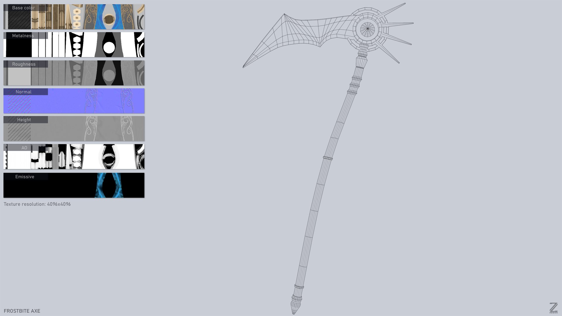 3D Model Frostbite Scythe - TurboSquid 2234828