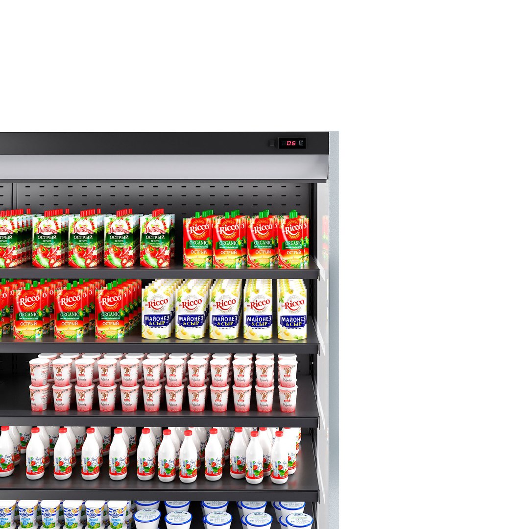 Vertical Multi Deck Refrigerator 3D Model - TurboSquid 2037226
