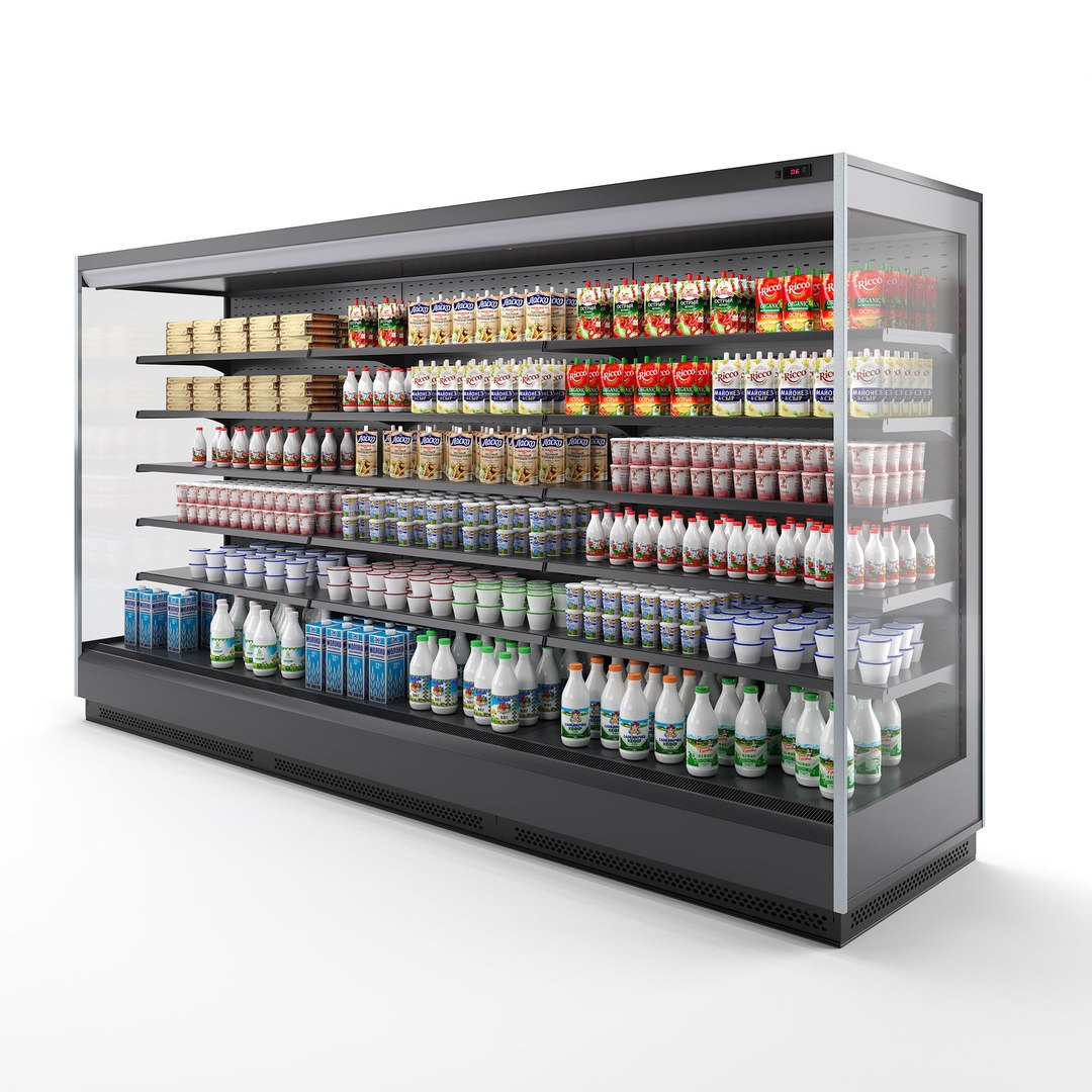 Vertical Multi Deck Refrigerator 3D Model - TurboSquid 2037226